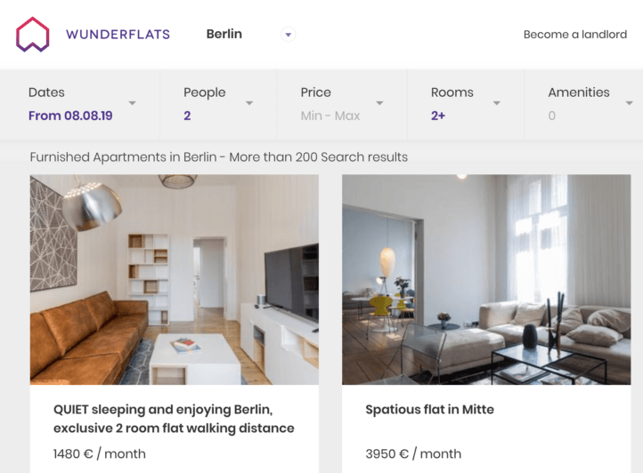 Berlin proptech startup Wunderflats has secured €8 million in funding ...