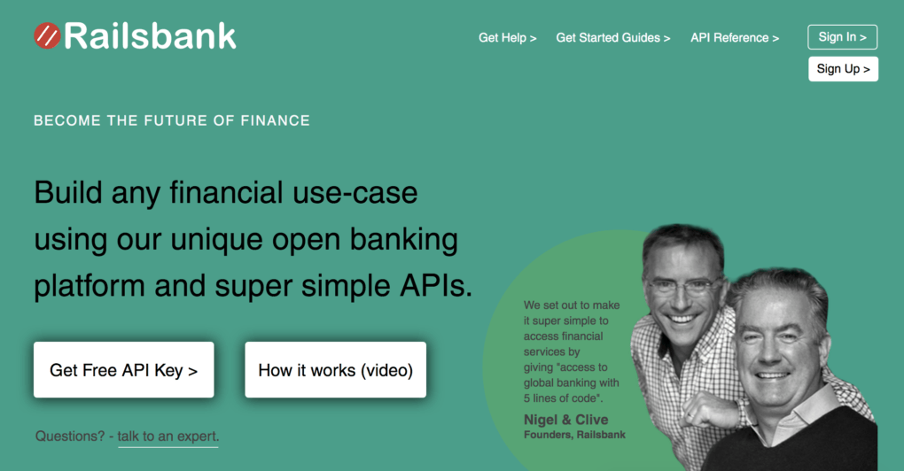 UK fintech startup Railsbank scores $10 million in Series A funding ...