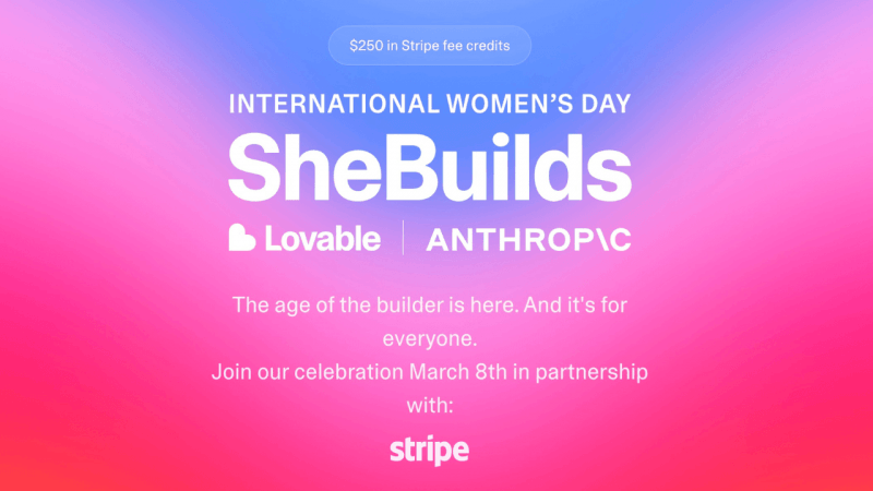 SheBuilds goes global as Lovable offers free AI app-building access on ...